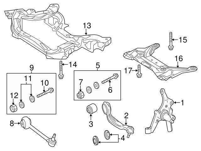 Genuine Mercedes 0009901411 Suspension Crossmember Bolt; Front, Left ...