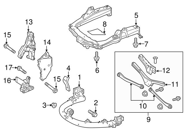 Genuine Smart 0009904711 Suspension Crossmember Bolt; Front - Smart