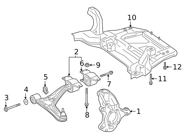 Genuine Mercedes 0009906806 Engine Cradle Bolt; Front - Mercedes