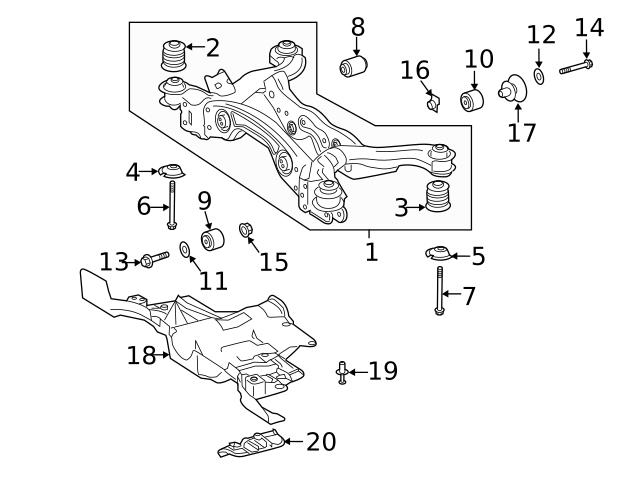 Genuine Mercedes 0009908006 Suspension Crossmember Bolt; Left Front ...