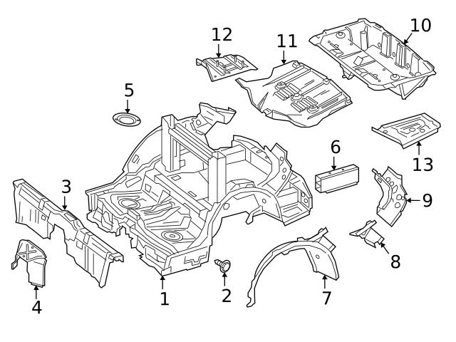 Genuine Mercedes 0009908411 Floor Pan Bracket Screw; Rear - Mercedes