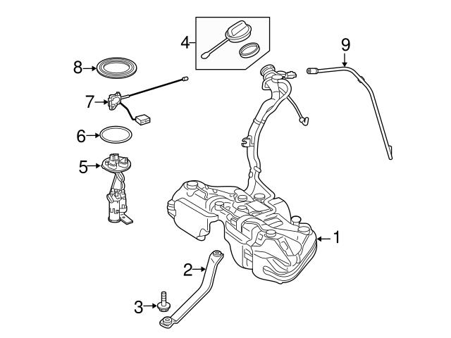 Genuine Mercedes 0009909603 Fuel Tank Strap Bolt; Left Front, Right ...