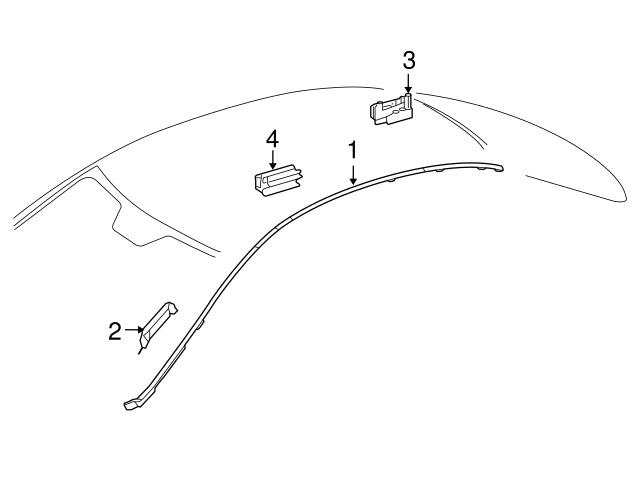 Genuine Mercedes 0009912470 Roof Molding Clip; Front Left/Right - Mercedes