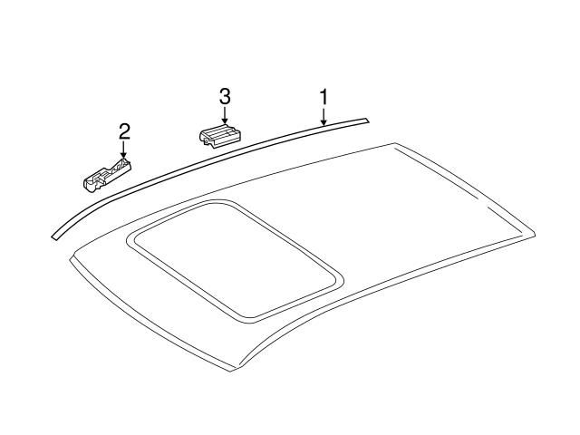 Genuine Mercedes 0009913170 Roof Molding Clip; Left, Right - Mercedes