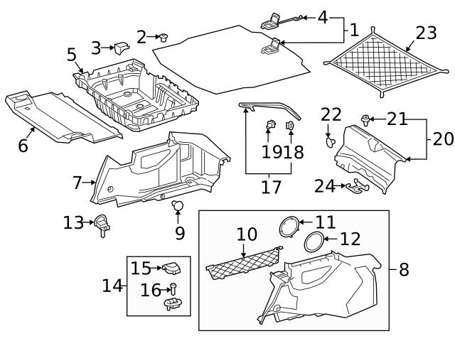 Genuine Mercedes 0009914395 Spare Tire Compartment Cover Clip - Mercedes