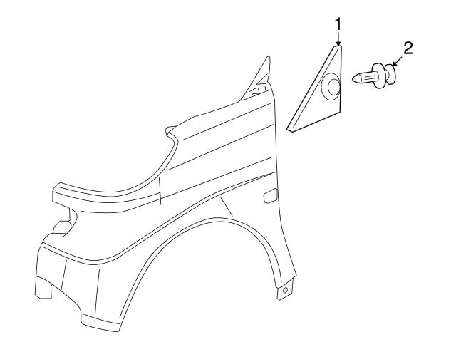 Genuine Smart 4518810123 Fender Molding; Left - Smart