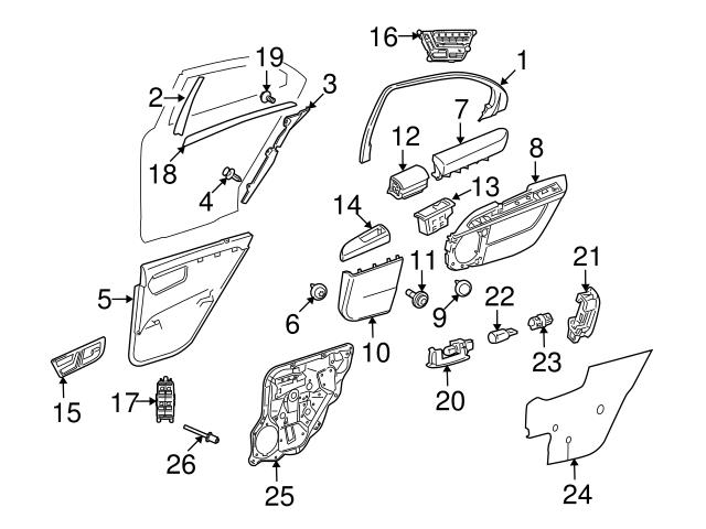 Genuine Mercedes 0009917698 Door Interior Trim Panel Retainer; Rear ...