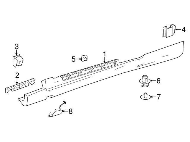 Genuine Mercedes 0009919698 Rocker Panel Molding Clip; Front - Mercedes