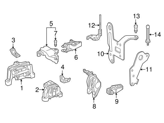 Genuine Mercedes 0009931560 Engine Mount Stud; Upper - Mercedes