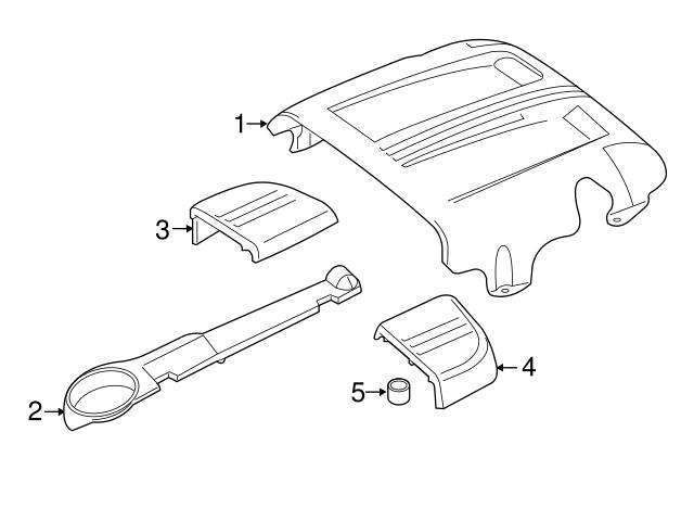 Genuine Mercedes 0009963501 Engine Cover Clip; Left, Right - Mercedes