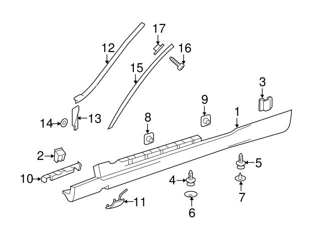 Genuine Mercedes 0009981077 A/C Refrigerant Line Clip; Left, Right ...