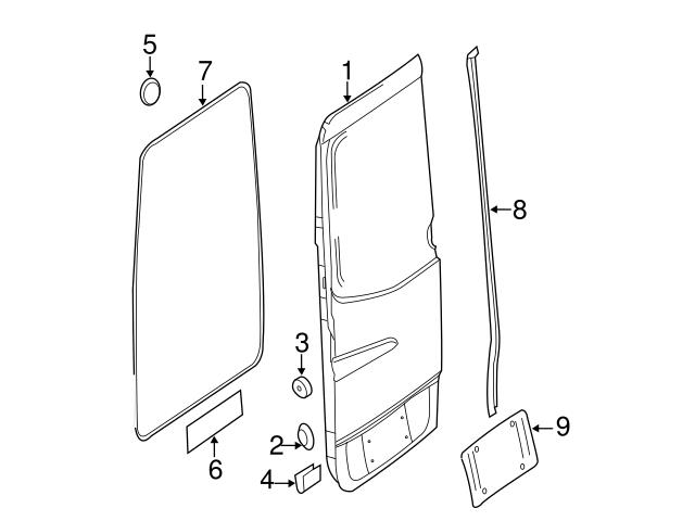 Genuine Mercedes 0009982340 Door Stop; Left - Mercedes