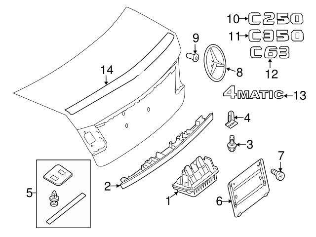 Genuine Mercedes 0009982685 License Plate Bracket Nut - Mercedes ...