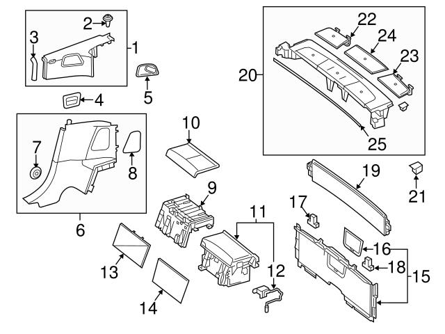 Genuine Mercedes 0009982885 Package Tray Clip - Mercedes | 000998288564
