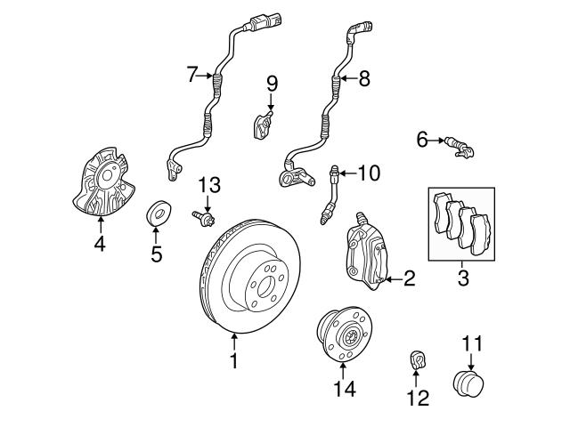 Genuine Mercedes 0014208283 Brake Caliper; Front Left - Mercedes