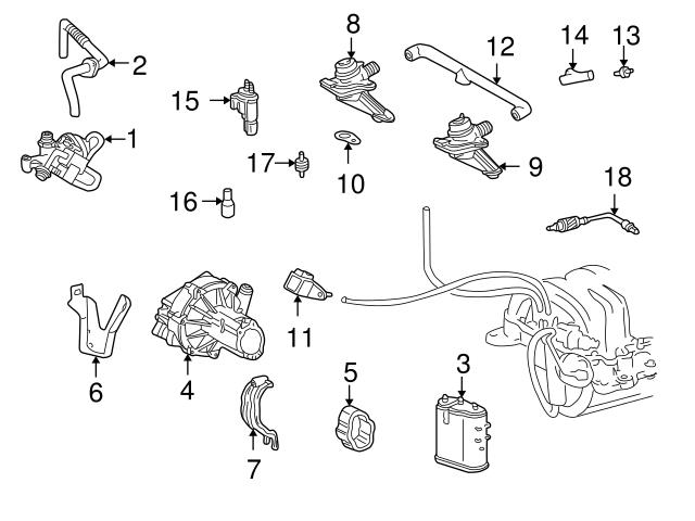 Genuine Mercedes 0015408917 Oxygen Sensor; Rear Left - Mercedes ...