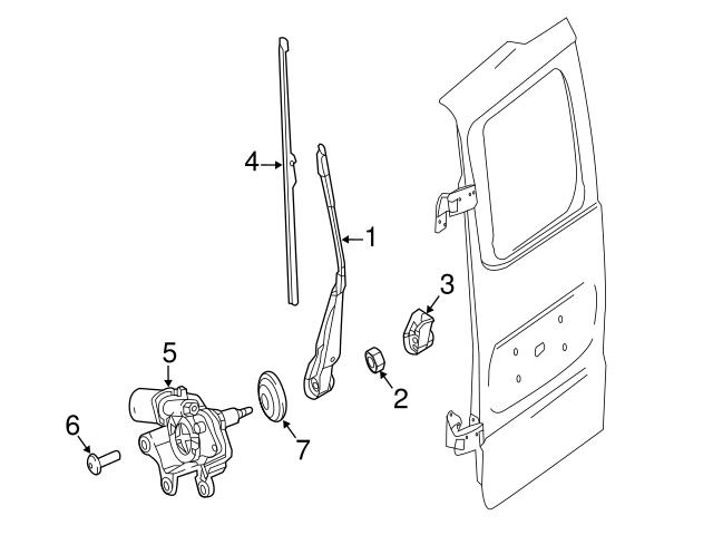 Genuine Mercedes 447820144428 Back Glass Wiper Arm; Rear - Mercedes ...