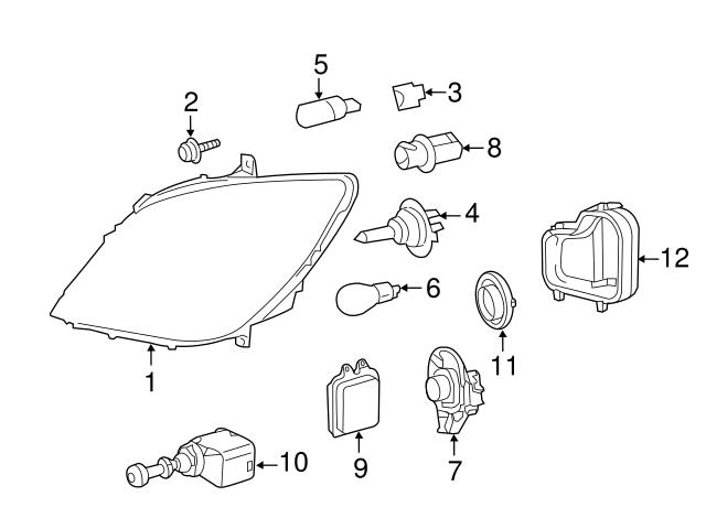 Genuine Mercedes 0018264682 Turn Signal Lamp Socket; Left, Right - Mercedes