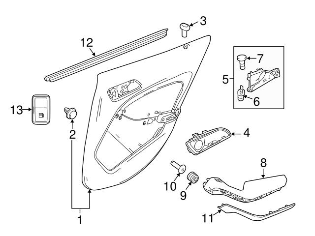 Genuine Mercedes 0019846329 Hood Scoop Bolt; Left Rear, Right Rear ...
