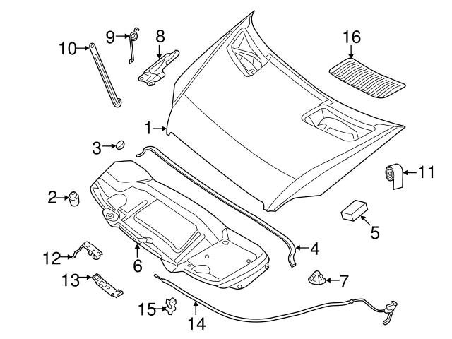 Genuine Mercedes 0019874740 Hood Stop Buffer; Front Outer - Mercedes