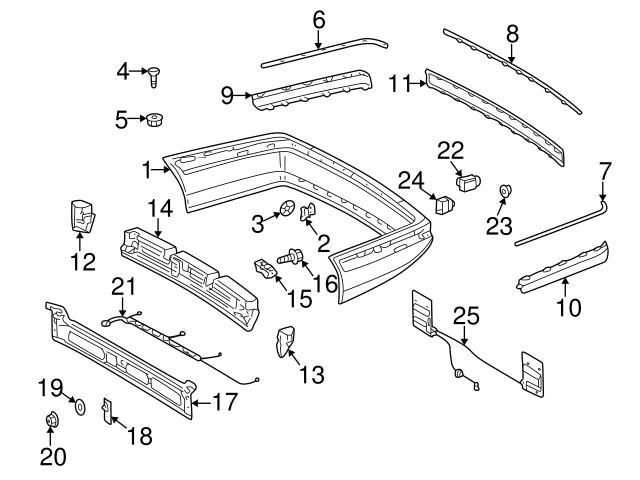 Genuine Mercedes 0019902150 Bumper Cover Reinforcement Beam Nut; Left ...
