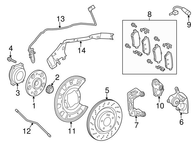 Genuine Mercedes 0019904203 Axle Hub Mounting Bolt; Left, Right ...