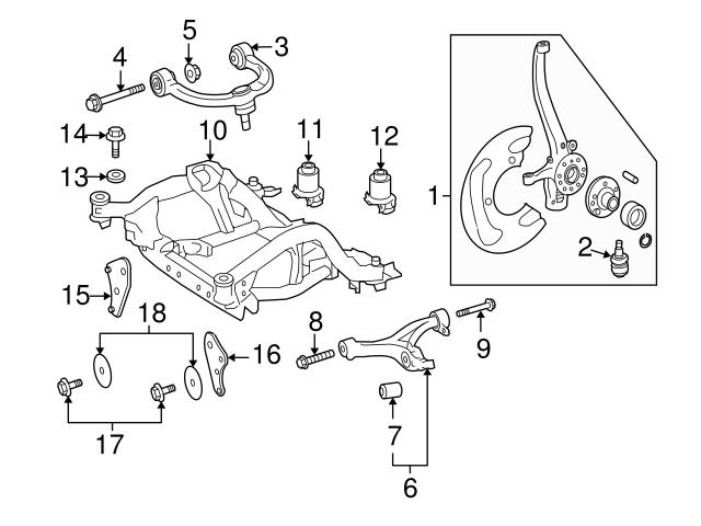 Genuine Mercedes 0019904982 Suspension Crossmember Insulator; Left ...