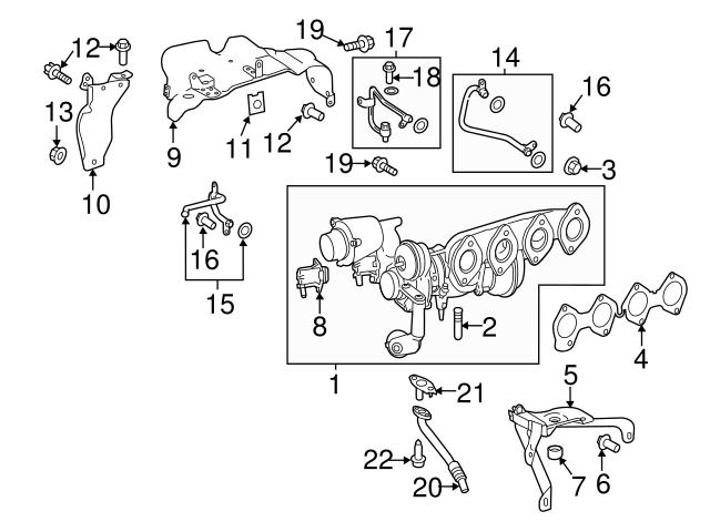 Genuine Mercedes 0019906614 Turbocharger Mounting Bolt - Mercedes