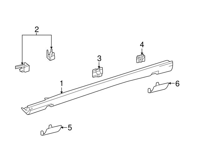 Genuine Mercedes 0019910171 Rocker Panel Molding Clip; Front Left/Right ...