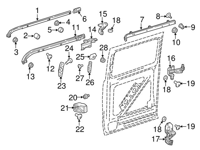 Genuine Mercedes 0019910515 Door Check Pin; Left, Right - Mercedes