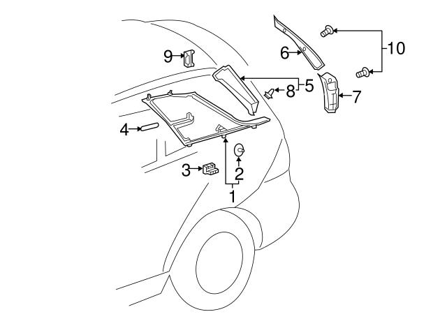 Genuine Mercedes 0019914070 A Pillar Trim Panel Clip; Left, Right ...