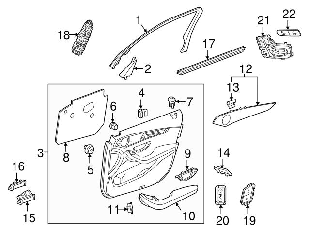 Genuine Mercedes 0019915498 Door Interior Trim Panel Retainer; Front ...