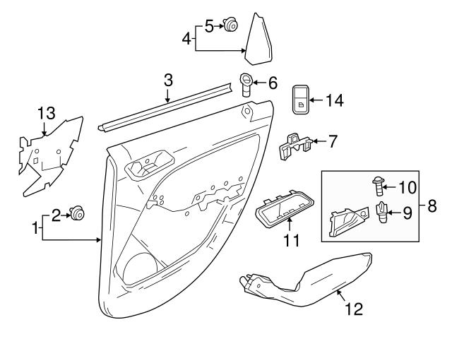 Genuine Mercedes 0019915798 Door Interior Trim Panel Retainer; Left, Right