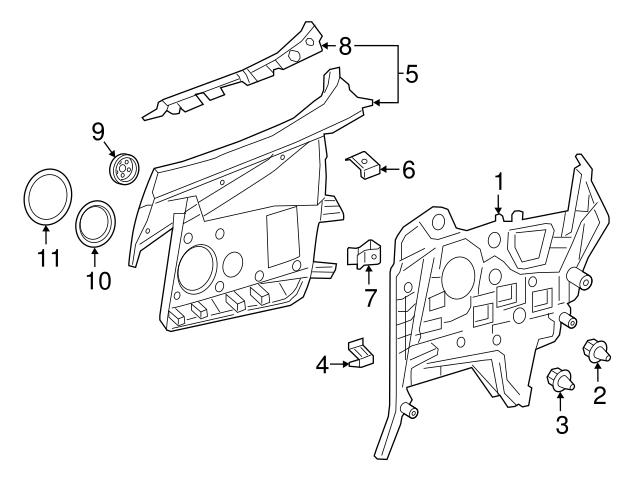 Genuine Mercedes 0019916998 D Pillar Trim Panel Clip; Left Upper, Right ...