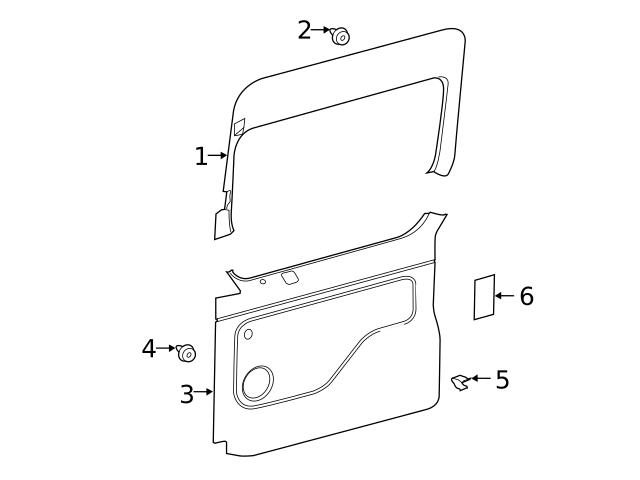 Genuine Mercedes 0019917098 Door Interior Trim Panel Retainer; Right ...