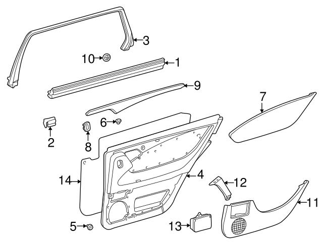 Genuine Mercedes 0019941245 Door Trim Molding Clip; Left, Right ...