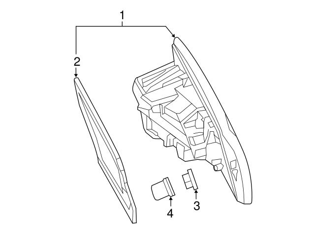 Genuine Mercedes 0019981923 Headlight Bulb Cap; Left, Right - Mercedes