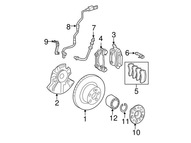 Genuine Mercedes 0024206383 Brake Caliper; Front Left - Mercedes