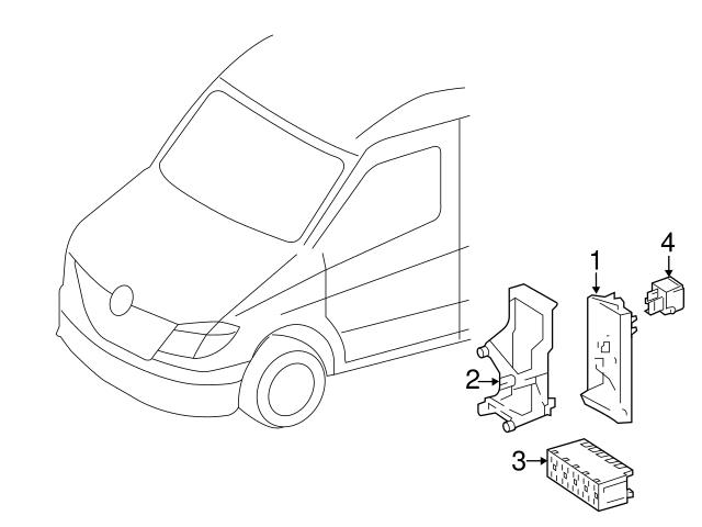 Genuine Mercedes 0025450801 Fuse Box; Front - Mercedes