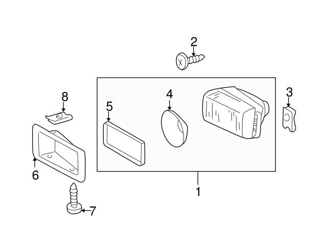 Genuine Mercedes 002820275664 Fog/Cornering Light Assembly; Left ...