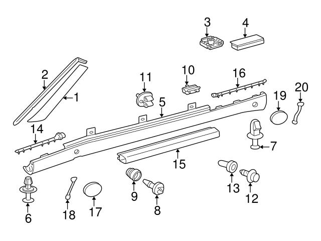 Genuine Mercedes 0029884281 Rocker Panel Molding Cap - Mercedes