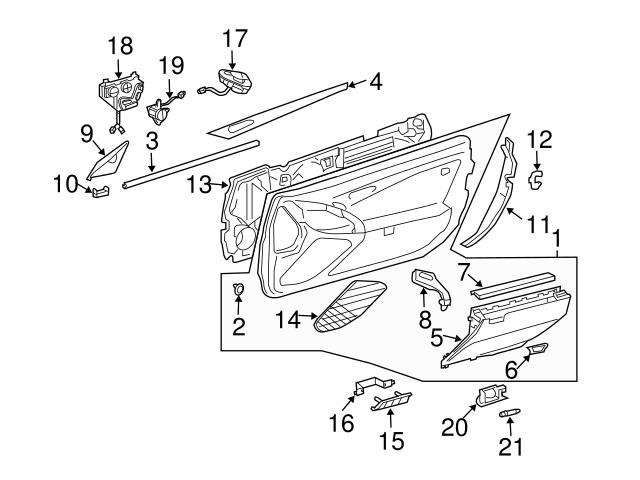Genuine Mercedes 0029884381 Door Mirror Cover Clip; Left, Right - Mercedes