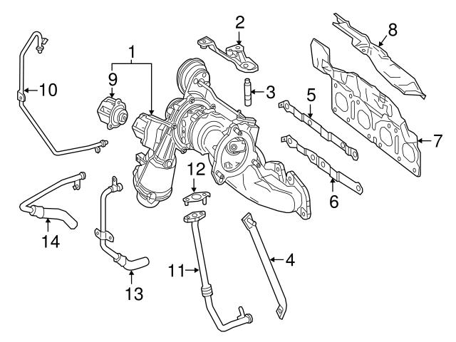 Genuine Mercedes 0029902814 Turbocharger Stud - Mercedes