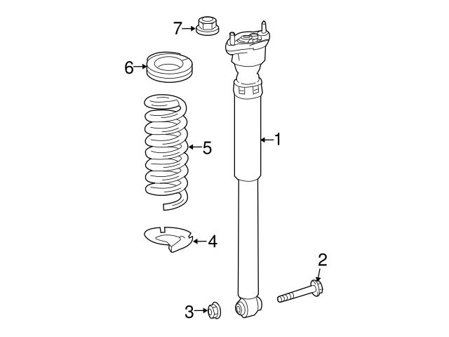 Genuine Mercedes 0029903754 Shock Absorber Mount Nut; Left Upper, Right ...
