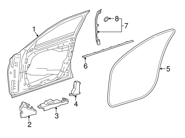 Genuine Mercedes 0029911071 Door Seal Clip; Front Left/Right - Mercedes
