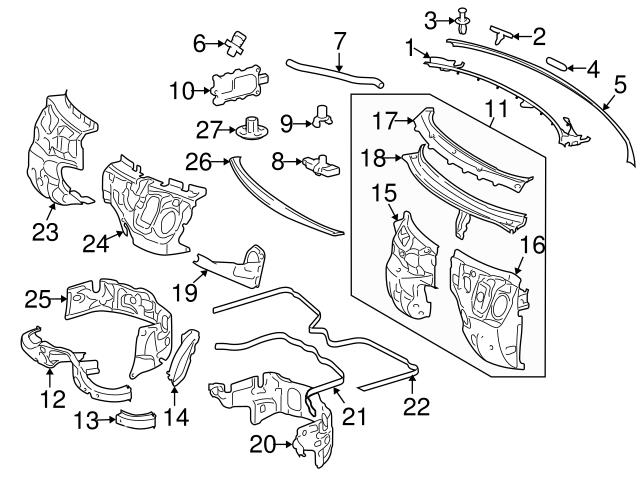Genuine Mercedes 0029925501 Cowl Cover Grommet - Mercedes