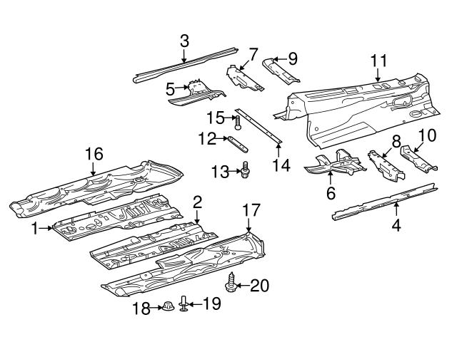 Genuine Mercedes 0029949345 Bumper Cover Retainer - Mercedes ...