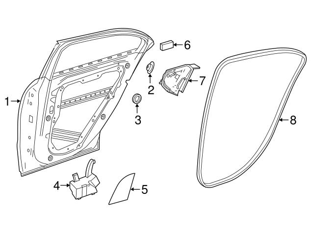 Genuine Mercedes 0029981950 Door Plug; Left, Right - Mercedes | 0019985150