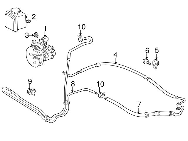 Genuine Mercedes 003466640187 Power Steering Pump - Mercedes ...