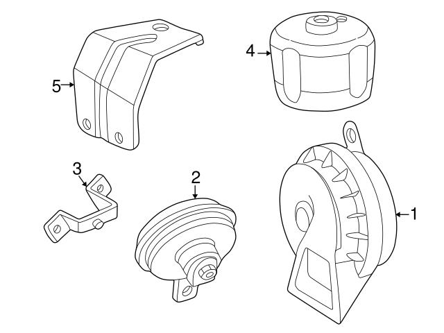 Genuine Mercedes 0035426820 Horn - Mercedes | A0035426820